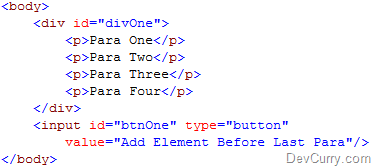 jQuery: Add new Element before the Last Element